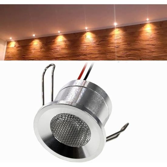 Mini Spot 1W Spot Plafond, 12V DC Mini Spot for Présentoirs Dimmable ...