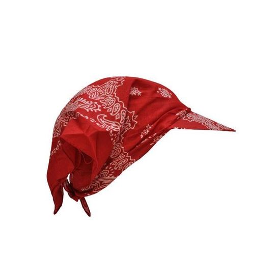 Foulard Bandana rouge paisley avec visière - Homme Rouge - Cdiscount ...