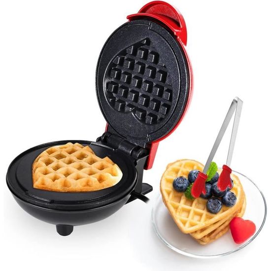 Mini Gaufrier - Appareil A Gauffre, Gaufrier Mini Coeur Avec Clip En ...