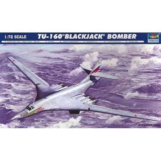 Maquette d'avion TRUMPETER TU-160 BLACKJACK BOMBER 1/72 - Noir - Pour ...