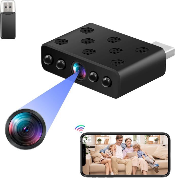 Mini Camera Espion sans Fil HD Camera Espion Interieur Discrete Spy ...