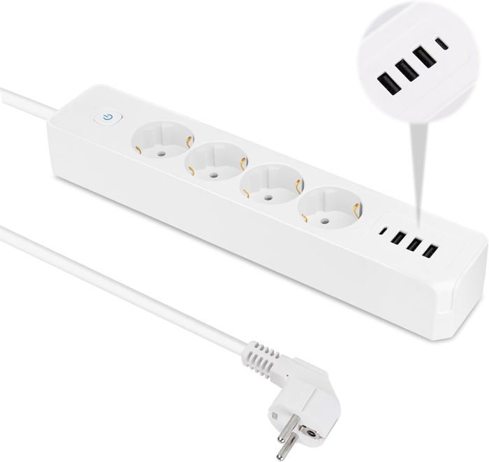 Multiprise Electrique, Multiprise Usb 4 Prises Avec 4 Ports Usb ...