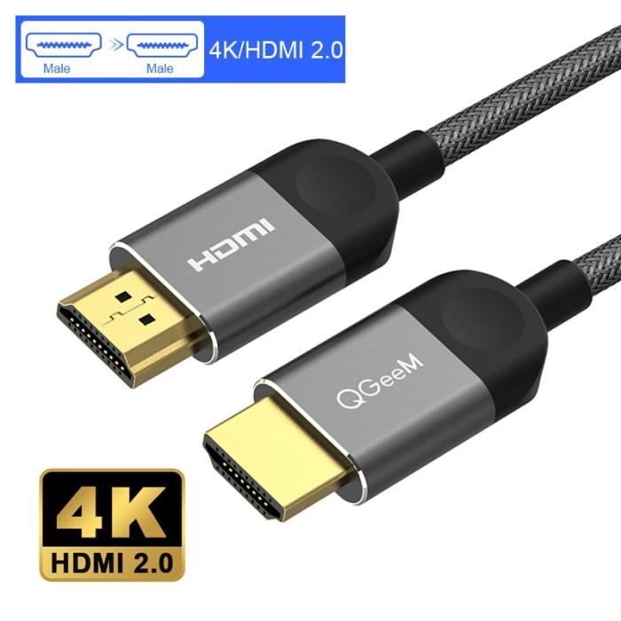 5m - 4K ABS HDMI 1.4 - Adaptateur de câble HDMI 4K, compatible avec HDMI 2.0, séparateur de ...