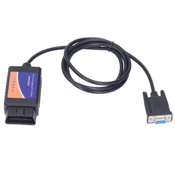 RHO-Scanner OBD2 ELM327 COM Port DB9 Femelle 25K80 Outil de Diagnostic Voyant LED pour DOS pour ...