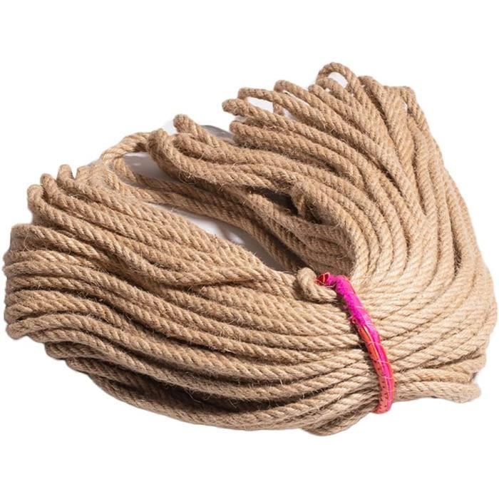 Ficelle De Jute Corde En Jute 6Mm Corde En Chanvre Solide Épaisseur ...