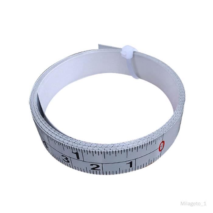 Ruban à mesurer en métal avec support collant, règle d'établi précise ...