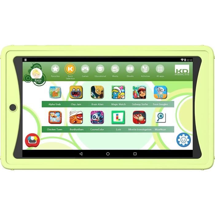 Kurio Tab Lite Vert - Tablette pour Enfants Vert - Anti-éclaboussure ...