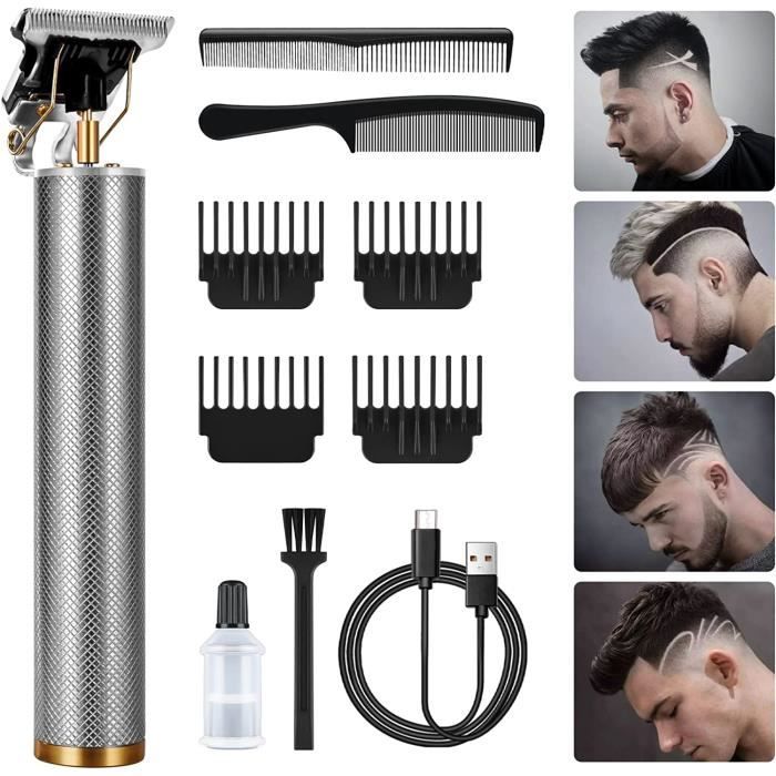 Tondeuse Cheveux Hommes, Tondeuse Barbe Kit Homme Electriques, Sans Fil Tondeuse à Cheveux ...