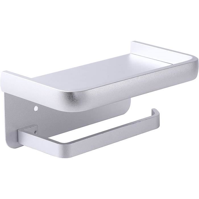 Porte Papier Toilette Mural Support Papier Rouleau Aluminium Derouleur ...