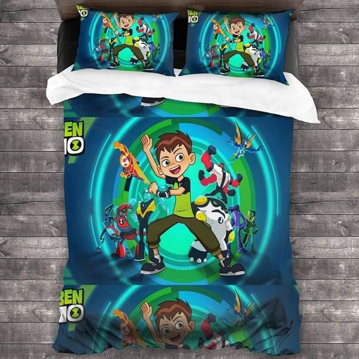 Ben 10 Parure de lit Ben 10 avec housse de couette et duveteuse, housse ...