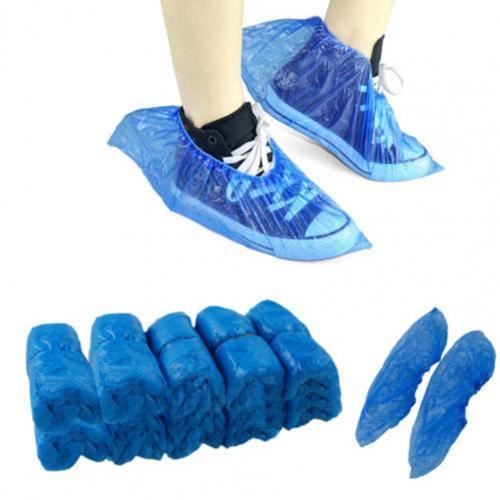 Chaussures,Couvre chaussures jetables en plastique antidérapants, 100 ...