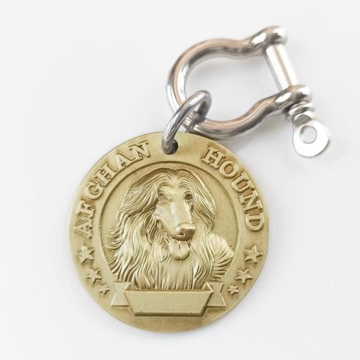 Personalized Brass Dog ID Tag MW008 Front 3D Model Dogs Breed Image ...