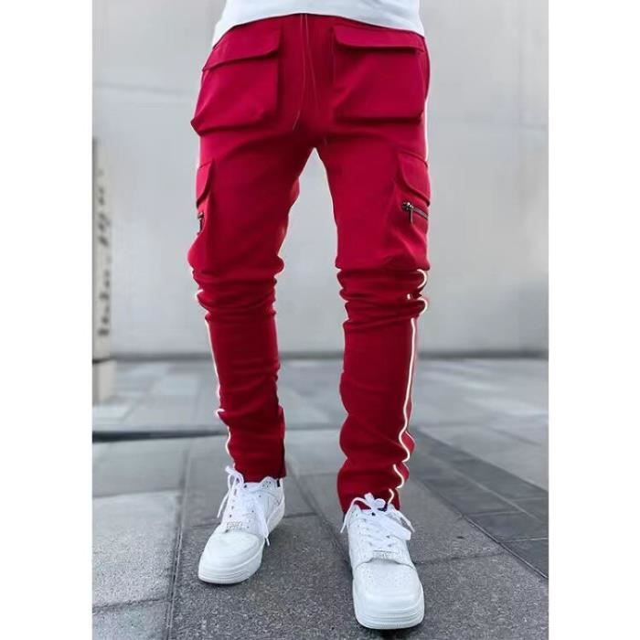 Tenue professionnelle,Pantalon Cargo multi-poches pour homme,style Hip Hop,décontracté,Large ...