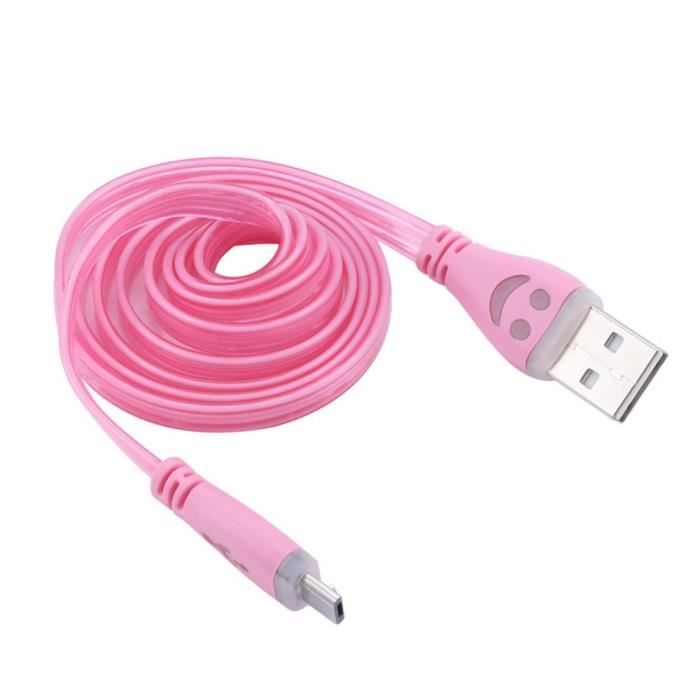 Cable Smiley Micro USB pour Manette Playstation 4 PS4 LED Lumière ...