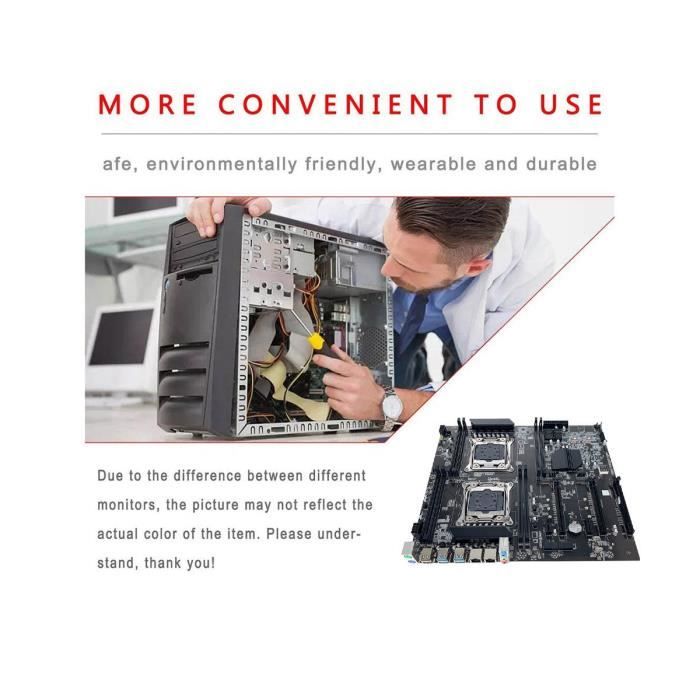 Carte MèRe X99 ALEO Mining+Baffle+Câble de Commutation+Câble SATA Prend en Charge 5 GPU LGA2011 ...