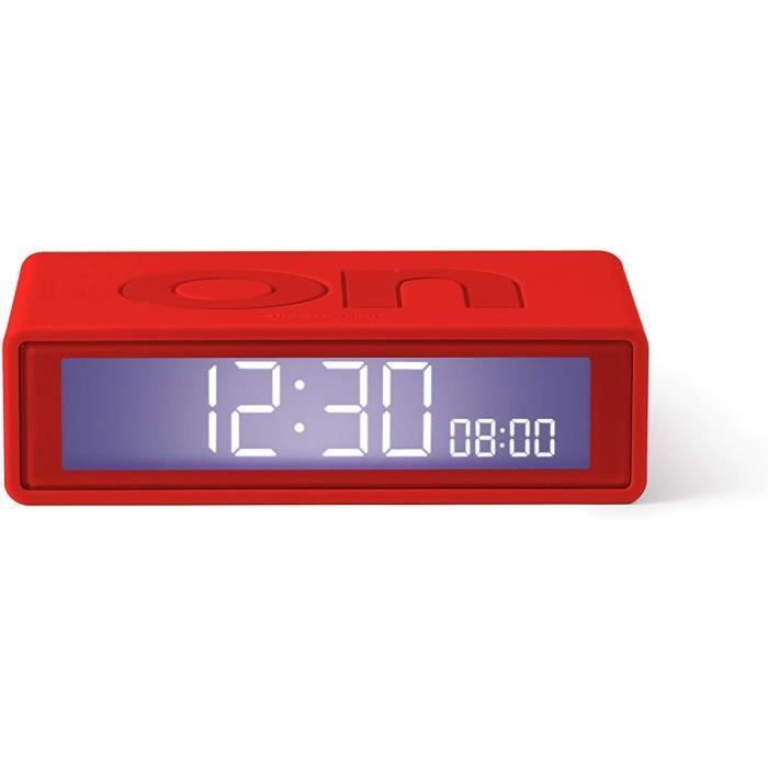 Lexon Flip+ Travel Mini réveil de Voyage, réversible avec Faces on Off ...
