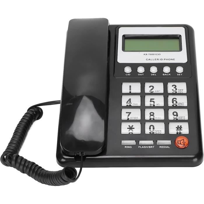 Téléphone Filaire, Téléphone Fixe De Bureau Avec Écran Lcd Et Identification De L'Appelant ...