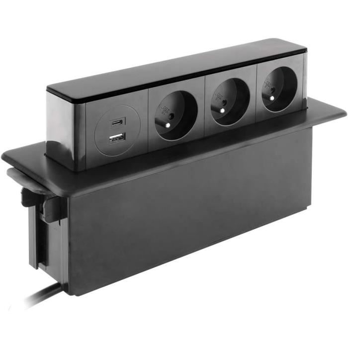 Bloc Multiprise Encastrable 3X 16A 2P+T Avec 2 Ports Usb[H814] - Cdiscount Bricolage
