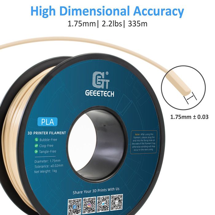 Geeetech PLA Bone White Filament 1,75mm 1kg facile à utiliser pour ...