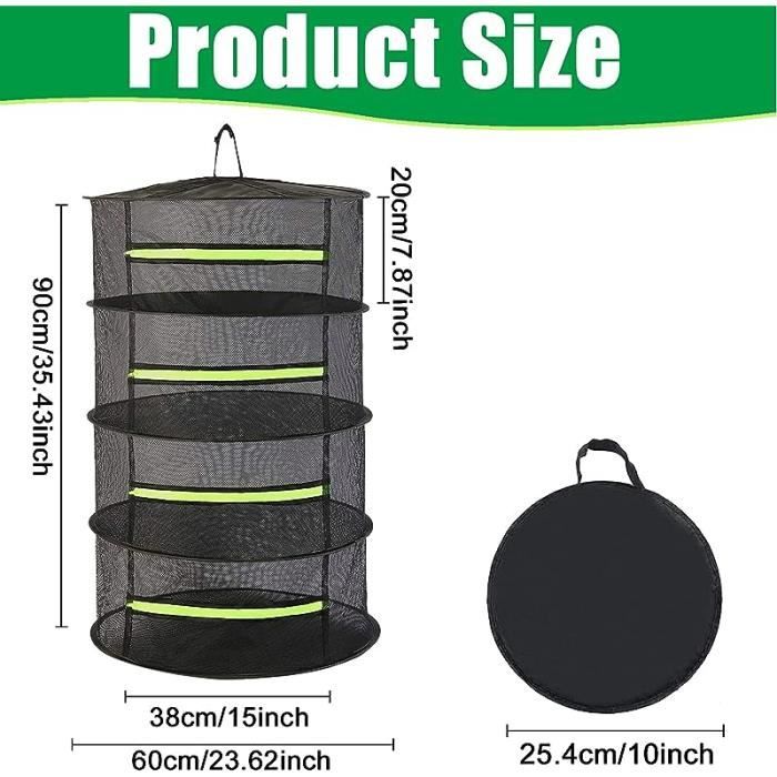 4 Couches Sèche Herbes à Suspendre,Panier de Séchage de Suspension pour ...