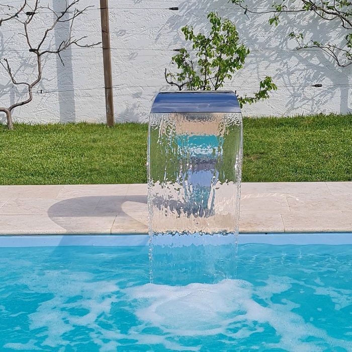 Cascade Piscine Bassin Modèle Cobra Hauteur 65cm Design Moderne Inox ...