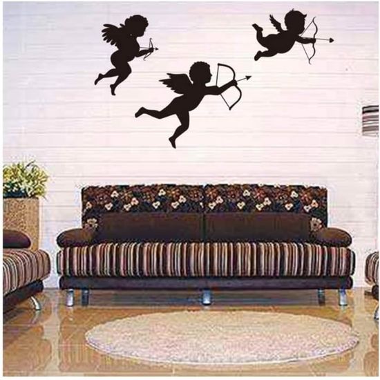 Sticker Mural Pvc Cupidon Ange Décorations Murales Mignon Stickers ...