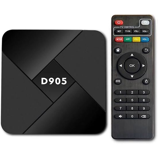 Boîte de télévision, D905 Intelligent la télé Boîte 4GB 32 Go WiFi 2 ...