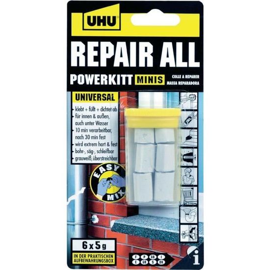Pâte à réparer Repair all powerkitt Minis UHU 46720 30 g - Cdiscount ...