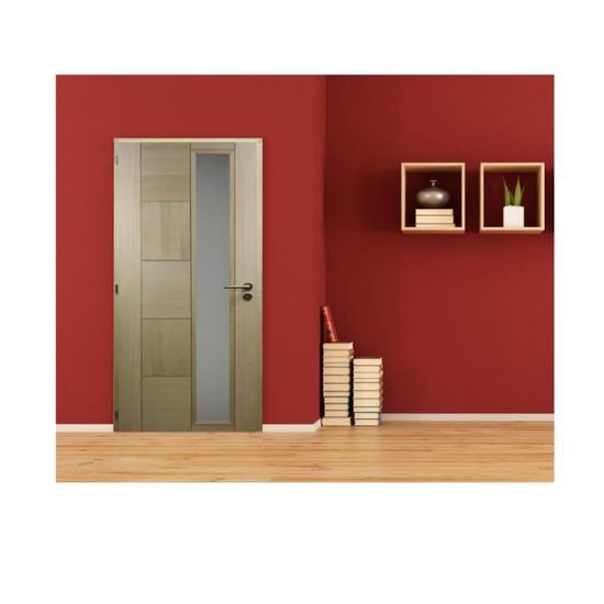 BLOC PORTE EN PAULOWNIA AVEC OCULUS, LARGEUR 73 CM POUSSANT DROITE ...