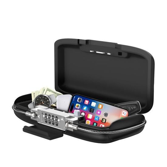 Coffre-fort portable avec code, coffre-fort étanche antivol Mini coffre ...