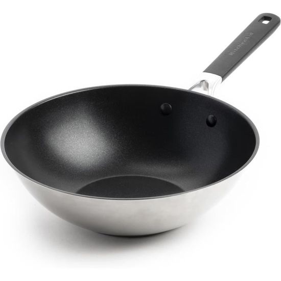 Classic Stainless Steel Wok De 28 Cm En Acier Inoxydable, Sans Pfas ...