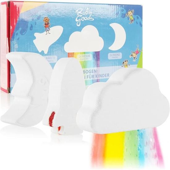Robin Goods 3x bombes de bain pour enfants - fusée, nuage et lune ...