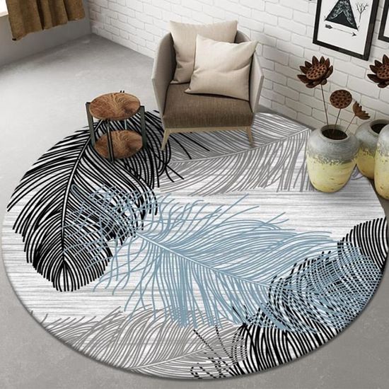 Tapis rond YESCUSTOM - 80x80cm SJR16 - Tapis de décoration de table ...