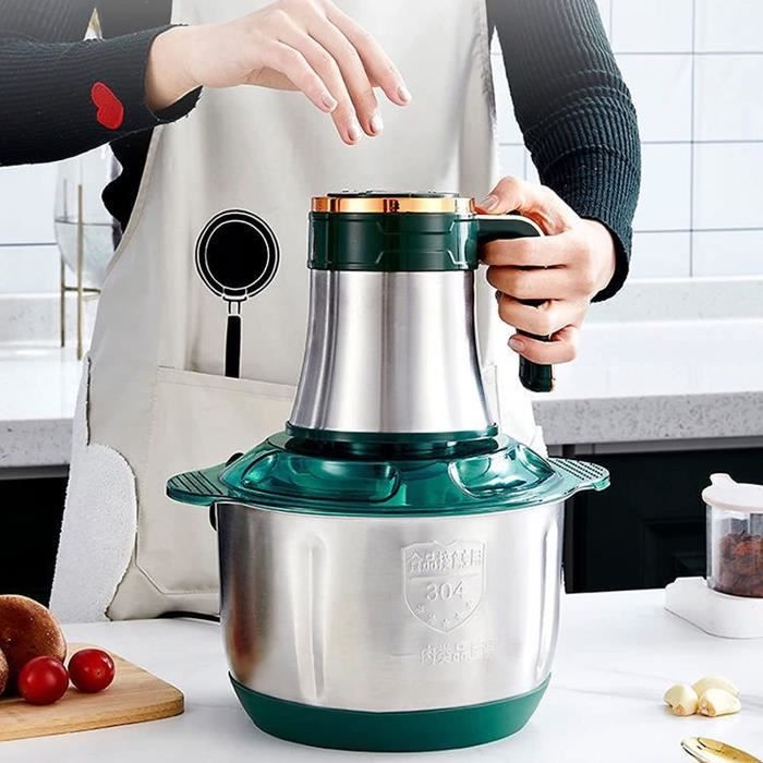 Hachoir Électrique 500W Avec Bol Acier Inox,Mini Hachoir à Viande ...