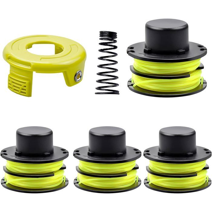 4 Bobine Fil Coupe Bordure Compatible avec Ryobi RAC118 RAC119,Convient pour Ryobi RLT3025F ...