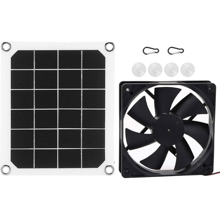 Solar Panel Extractor Fan 10W Portable Solar Powered Outdoor Fan IP65 ...