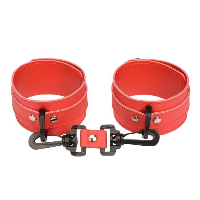 Rouge Jouets Sexuels Pour Couple En Cuir Bdsm Contraintes De Bondage