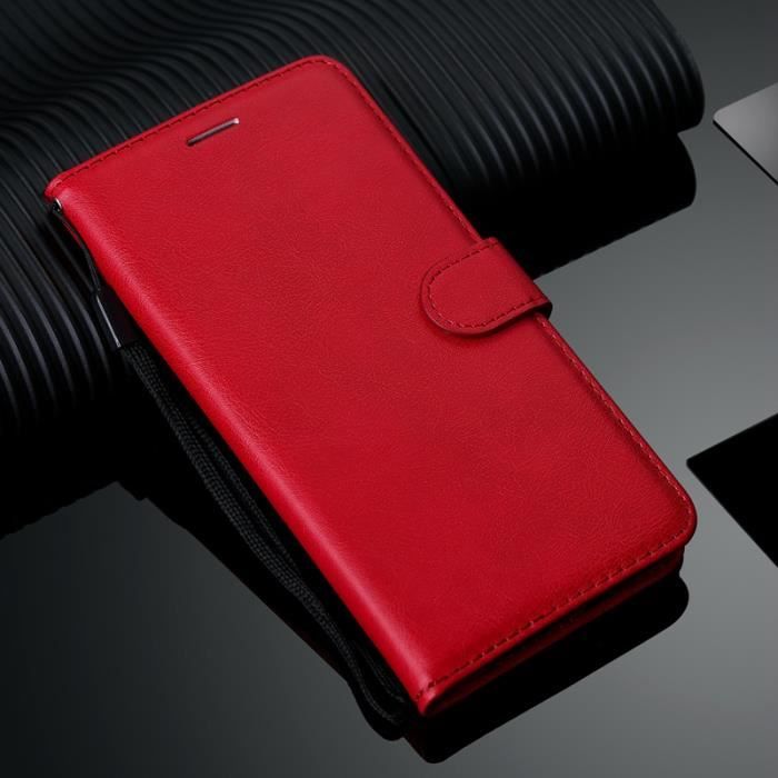 Rouge-Pour S8-Étui à rabat rétro pour Samsung Galaxy, portefeuille en ...