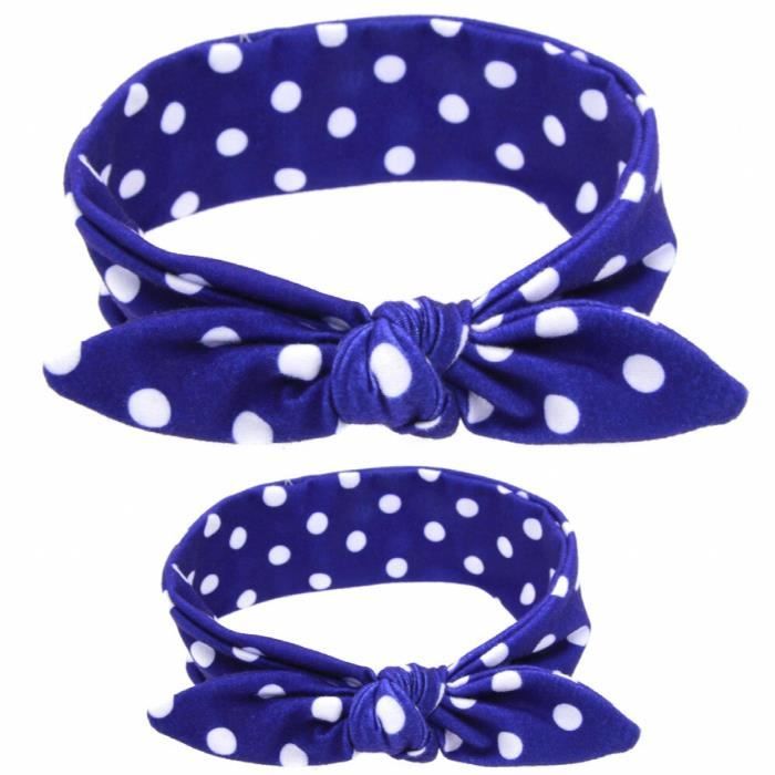 2 Pièces Ensemble Maman Et Bébé Bandeaux Bébé Turban Oreilles De Lapin