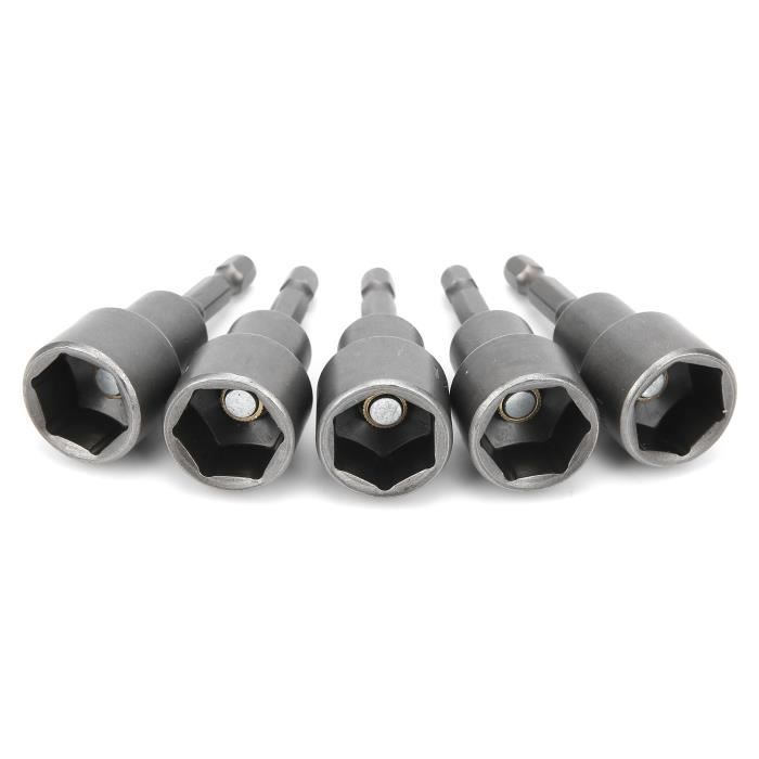 EJ.life douille de perçage 5 pièces à douille hexagonale en acier au ... EJ.life douille de perçage 5 pièces à douille hexagonale en acier au ...