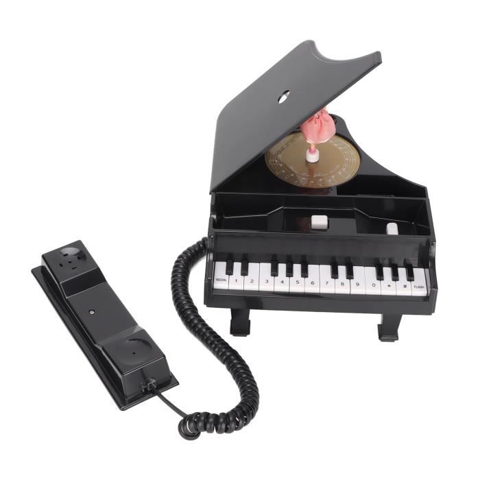 ROM Téléphone filaire Piano Style HD Appel Filaire Téléphone Fixe avec ...