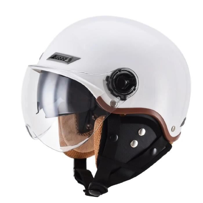 Pare-brise rabattable pour moto,casque demi-visage,équipement de moto ...