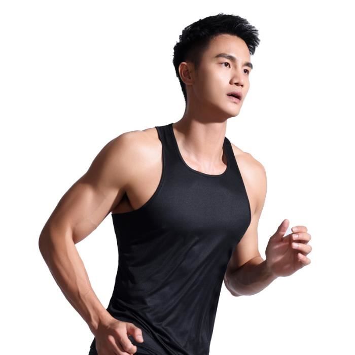 Débardeur Sport Homme Stretch Sans Manches Sportwear Respirant Fitness
