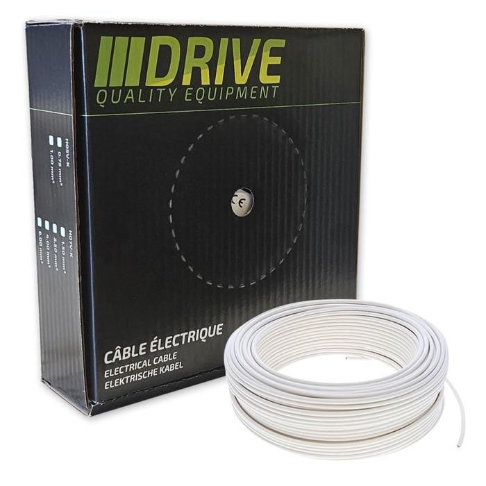 FIL ELECTRIQUE SOUPLE BOITE 50 METRES - dtail : SECTION 1 MM² BLANC ...
