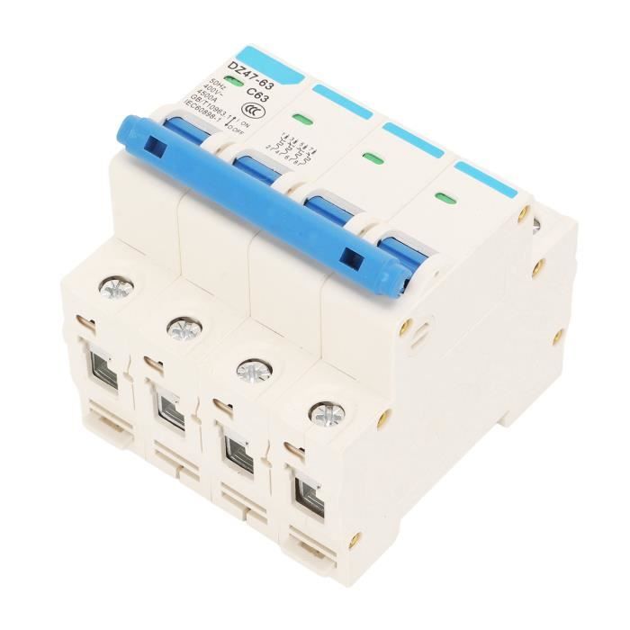 Tbest Disjoncteur de protection Disjoncteur 4P MCB DIN Rail Mount Protection Switch 400V 63A ...