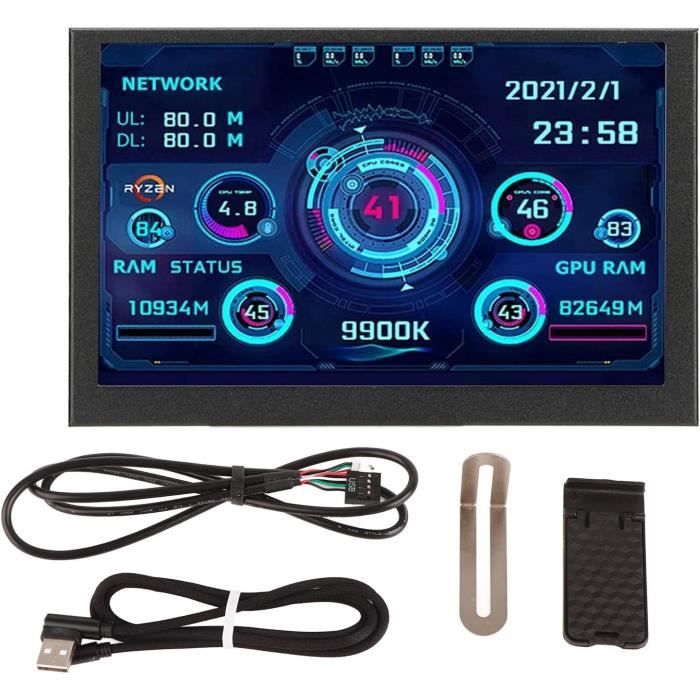 Mini Écran Ips Usb, 5 Pouces Ips Pc Cpu Data Monitor Usb Type C Pour ...