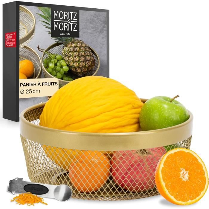 Corbeille À Fruits En Métal Doré 25 Cm - Coupe À Fruits Métallique Doré ...