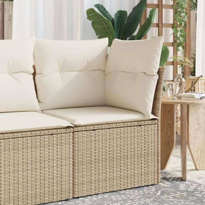 Canap Arri re cour UU Canap D angle De Jardin Avec Coussins Beige Canap Arri re cour UU Canap D angle De Jardin Avec Coussins Beige
