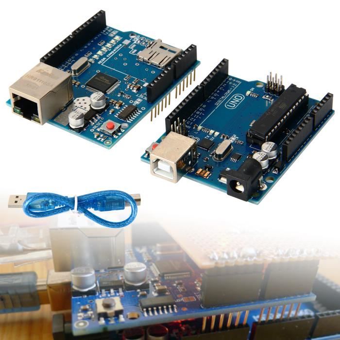 XCSOURCE® Carte UNO R3 ATMEGA328P ATMega16U2 + Bouclier Ethernet ...