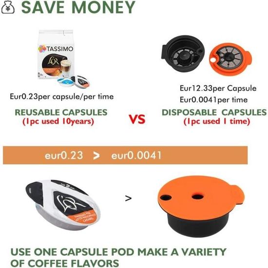 I Capsules 1 - Capsules Rechargeables Pour Bosch-S Tassimo - Capsules ...